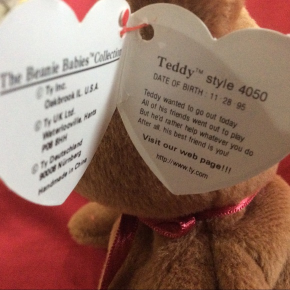 Ty | Toys | Ty New Face Teddy 4th Generation Mint Tags | Poshmark